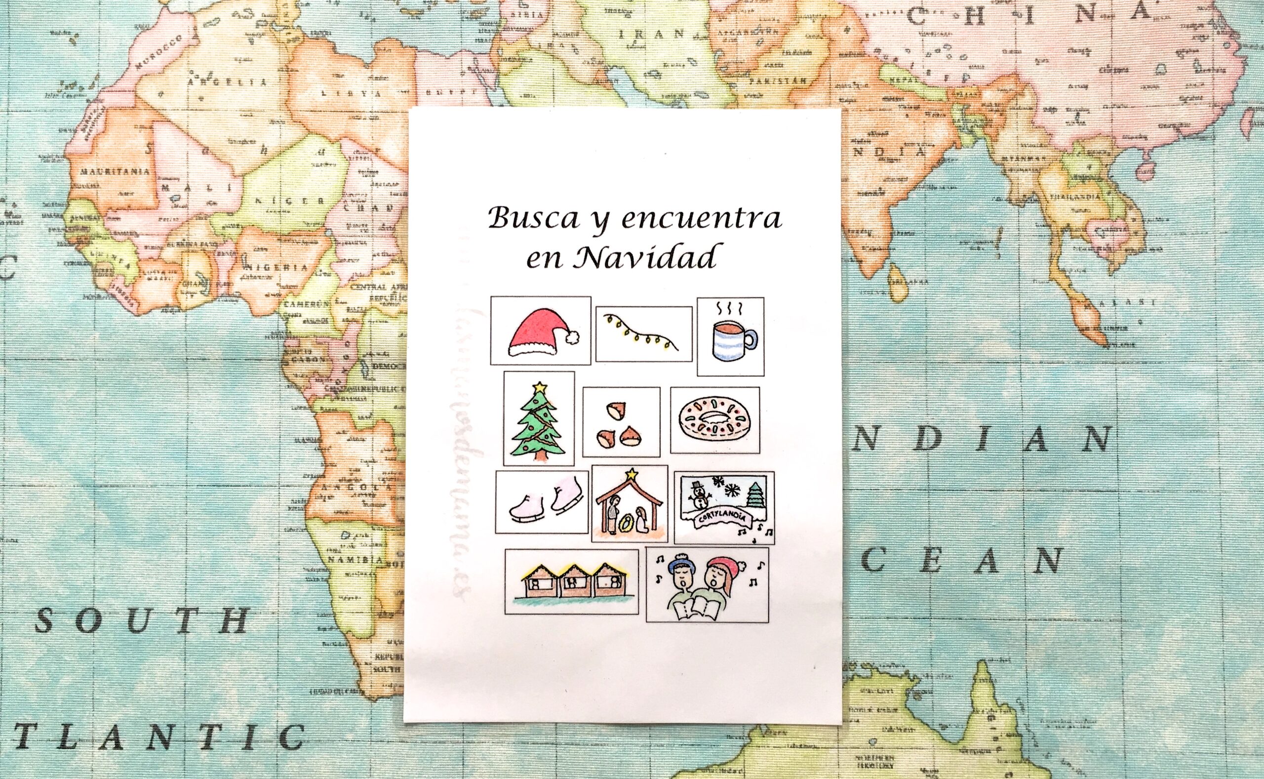 Busca y encuentra en Navidad - Las manos de mamá