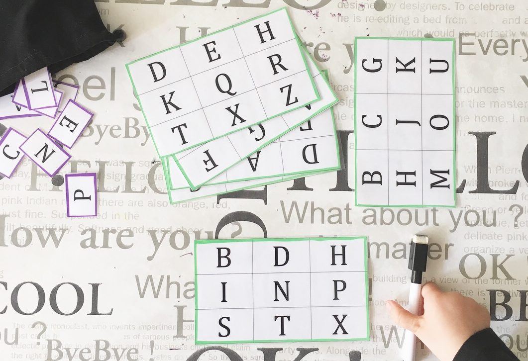 Bingo de letras (imprimible gratis) - Las manos de mamá